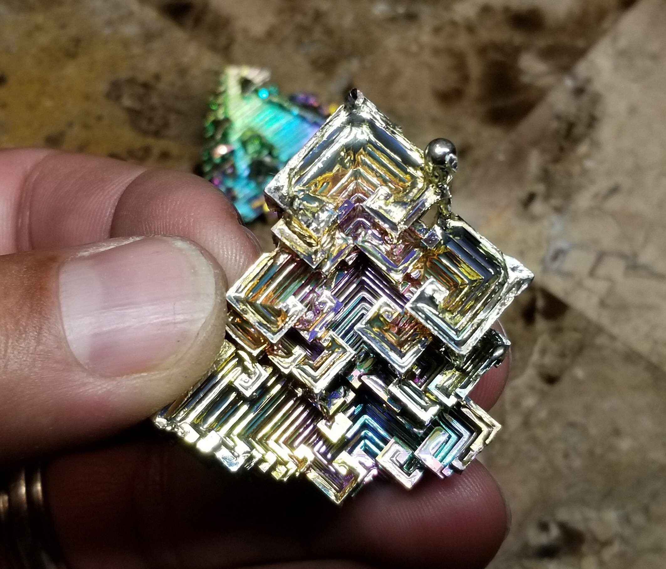 Home & Living Rocks & Geodes Bismuth Crystal Specimen 177.30 grams Home ...