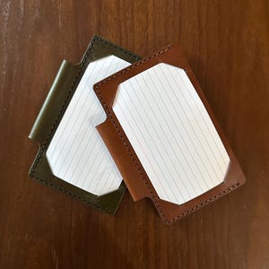 Personalized Leather Index Card Holder | Leather Card Holder Made in ...