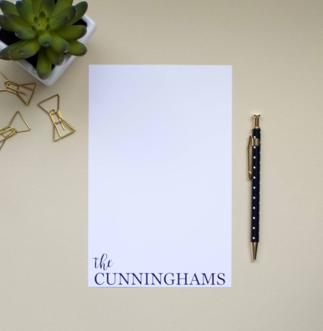Personalized Name Notepad | Family Notepad | Custom Notepad - Etsy