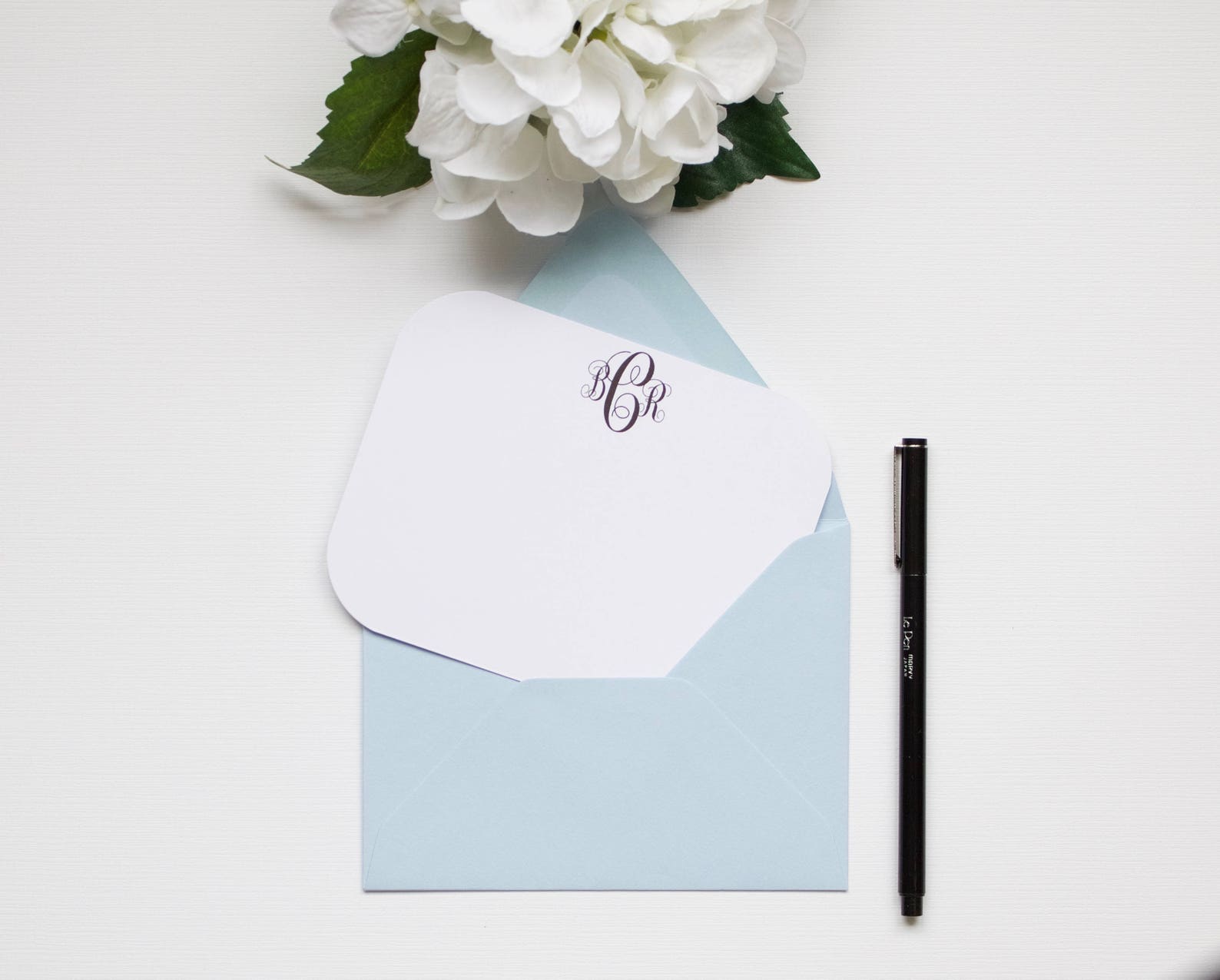 Personalized Stationery, Monogram Stationery, Custom Stationery, Flat ...