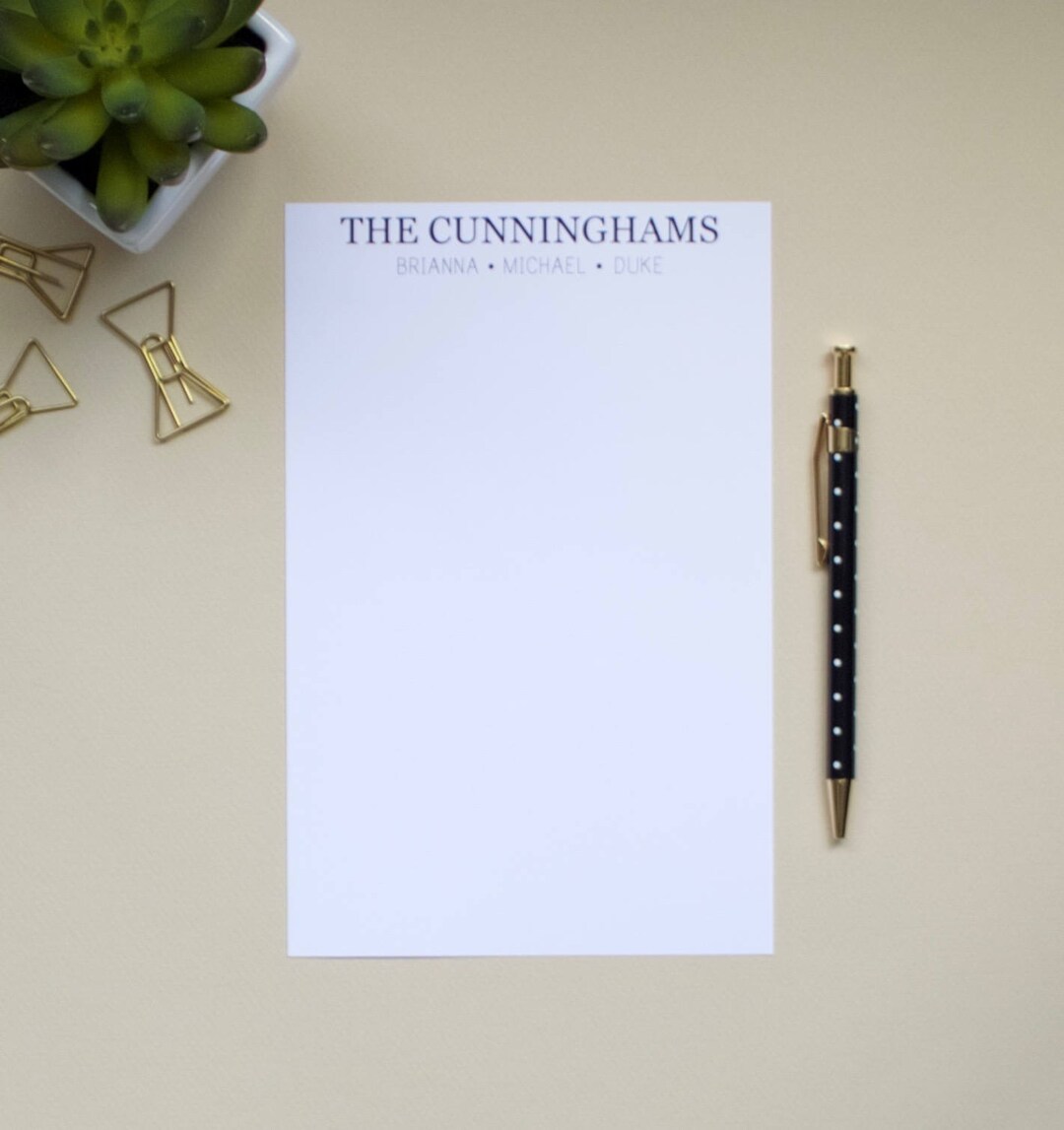 Personalized Name Notepad | Custom Notepad | Family Notepad - Etsy