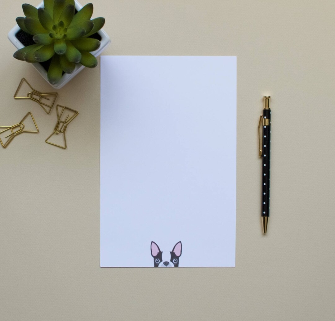 Boston Terrier Notepad - Etsy