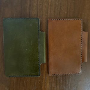 Personalized Leather Index Card Holder | Leather Card Holder Made in ...