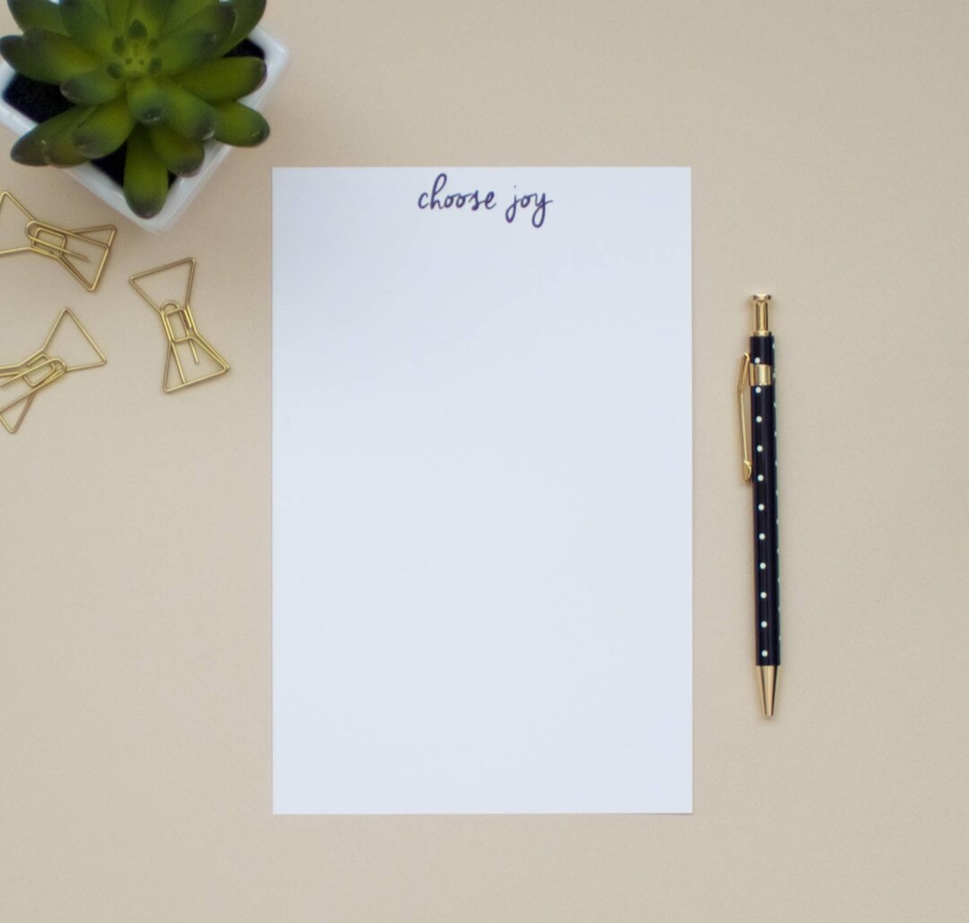 Choose Joy Notepad / Simple Notepad - Etsy