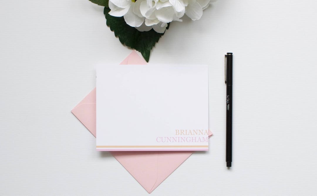 Personalized Stationery, Monogram Stationery, Custom Stationery, Flat ...