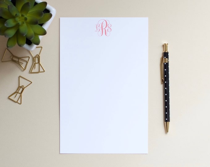 Personalized Monogram Notepad Custom Notepads Monogram Square Monogram ...