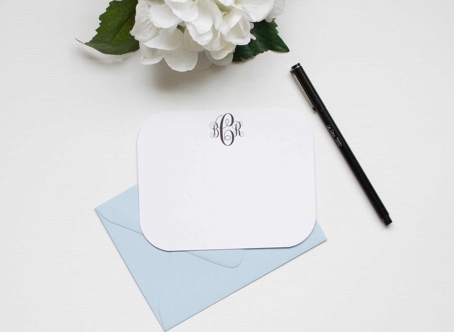 Personalized Stationery, Monogram Stationery, Custom Stationery, Flat ...