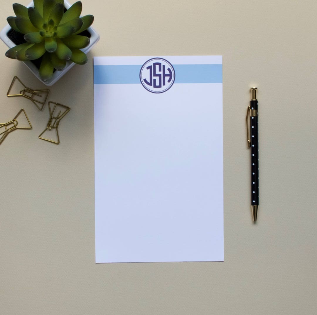 Personalized Monogram Notepad - Etsy