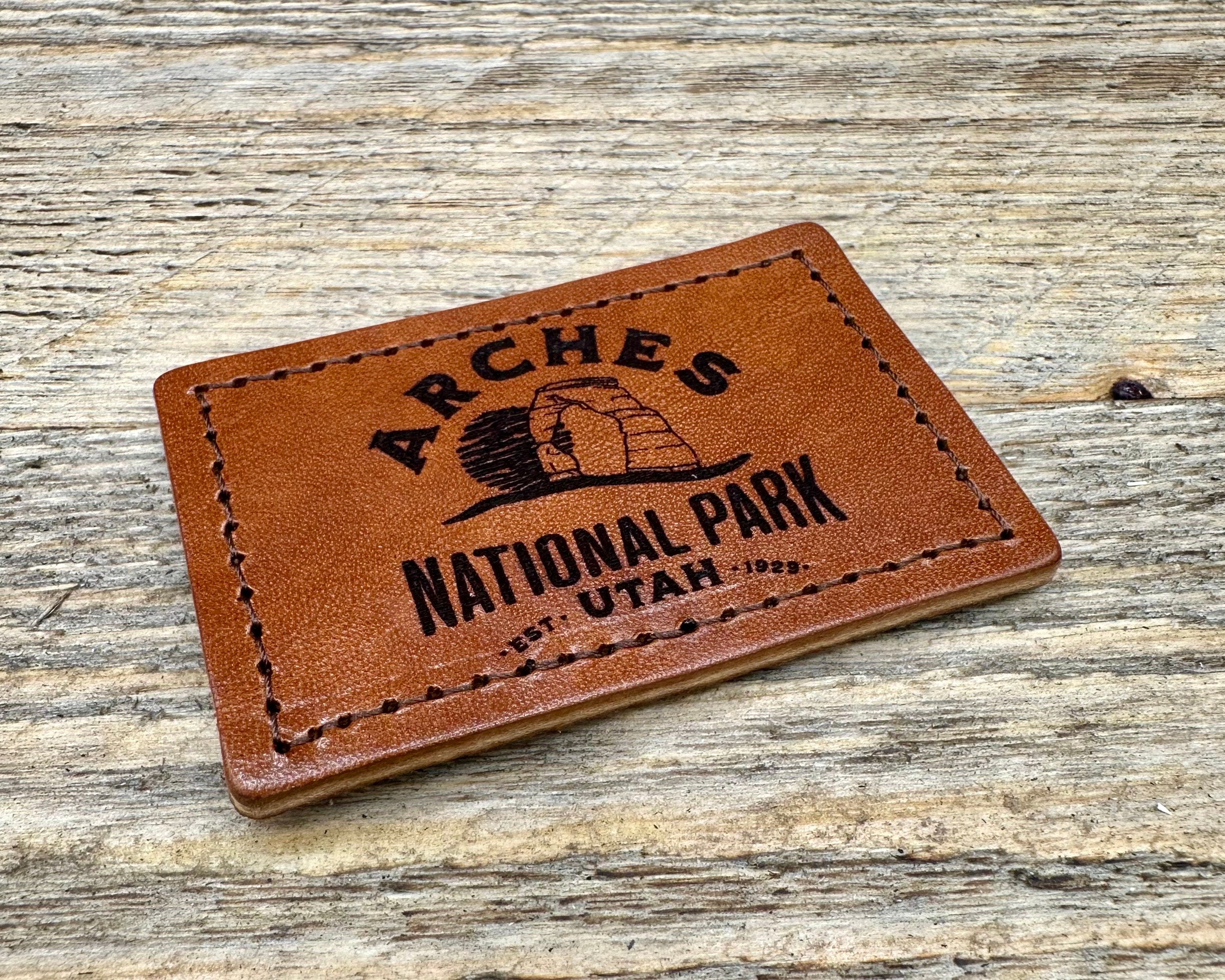 Handmade Leather Morale Patch - Arches National Park - Tan or Buck ...