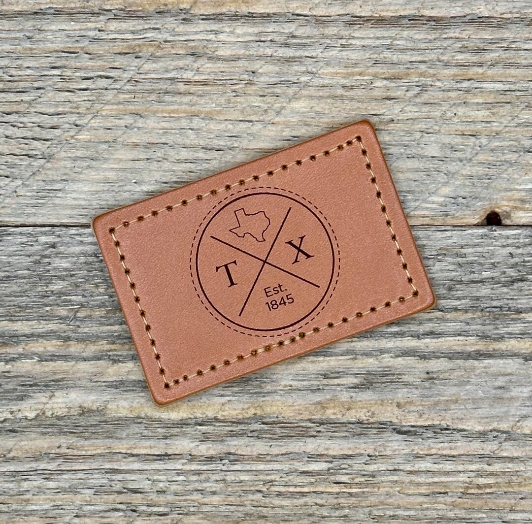 Handmade Texas Leather Morale Patch - Engraved Hook Backing - Multiple ...