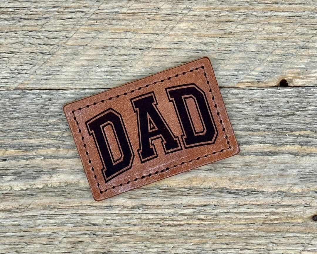 Custom Genuine Leather Morale Patch - Dad - Tan or Buck Brown ...