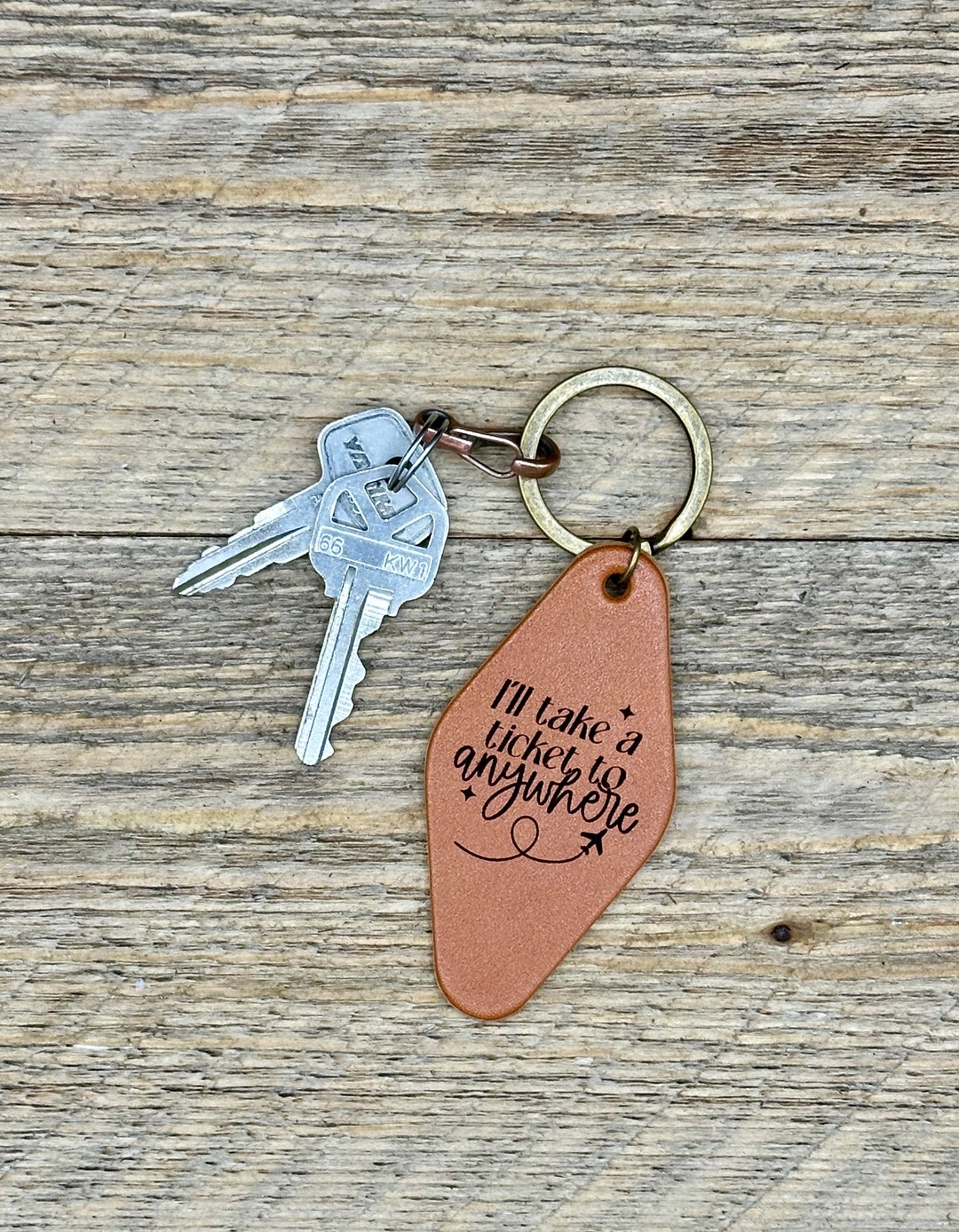 Handmade Leather Keychain - Go Where You Love Love Where You're Going ...