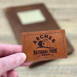 Handmade Leather Morale Patch - Arches National Park - Tan or Buck ...