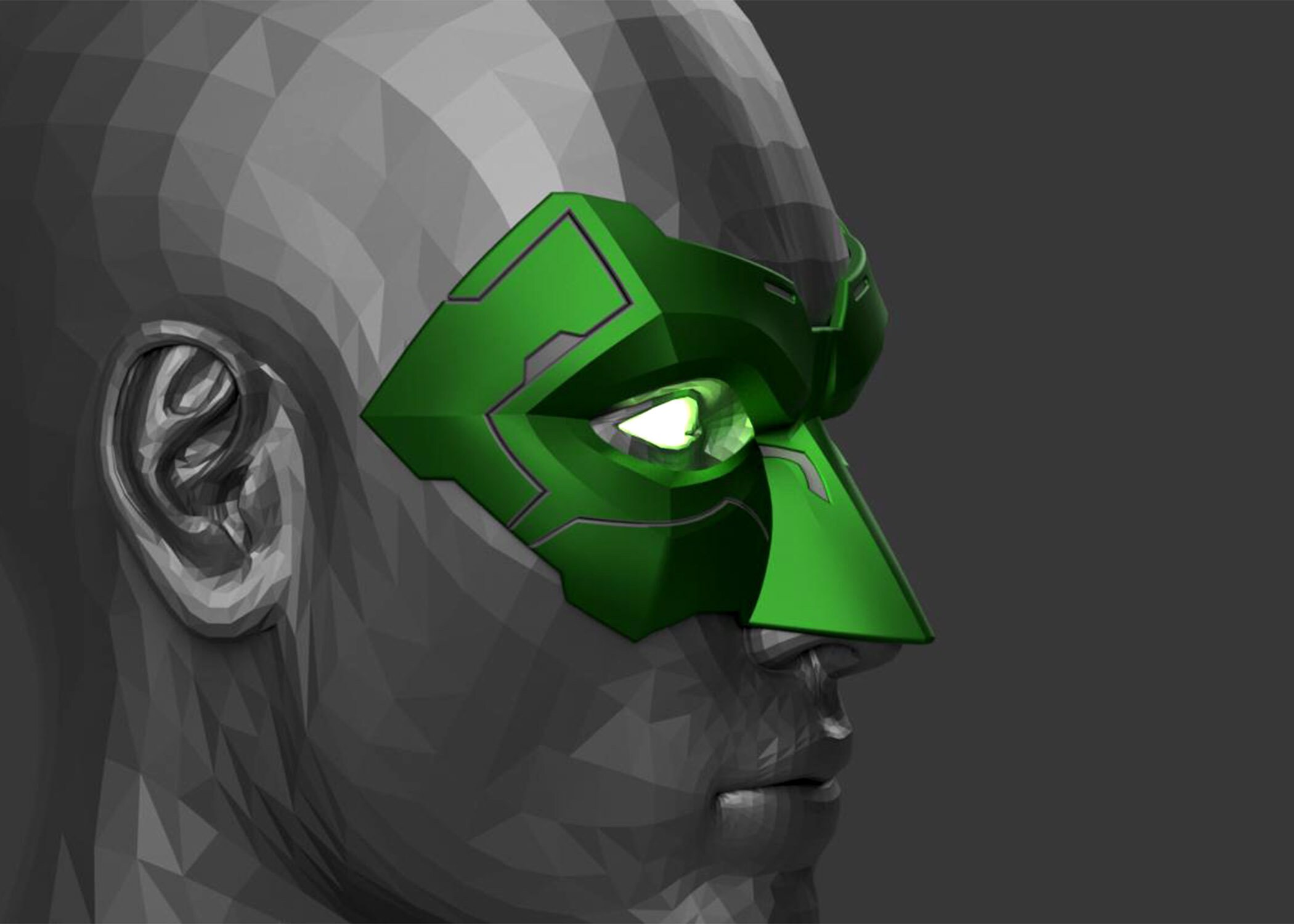 Green Lantern Mask 3D File - Etsy