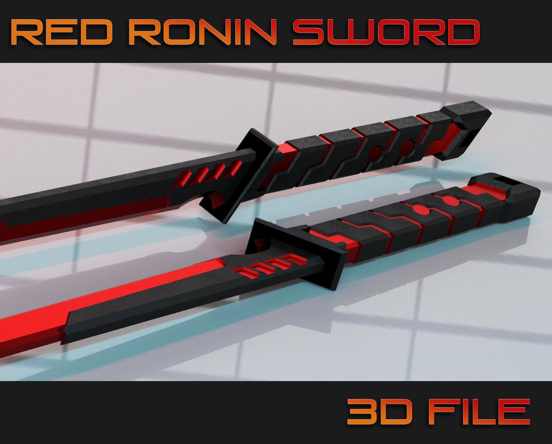 Red Ronin Sword 3D Print File - Etsy