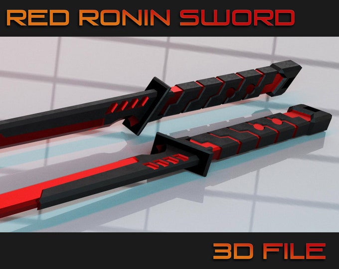 Red Ronin Sword 3D Print File - Etsy