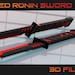 Red Ronin Sword 3D Print File - Etsy