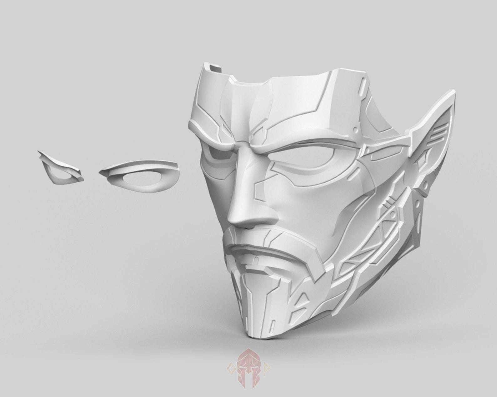 The Cyber Wolf Mask 3D File - Etsy