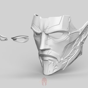 The Cyber Wolf Mask 3D File - Etsy