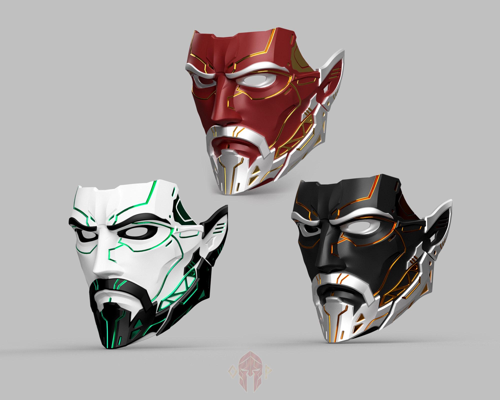 The Cyber Wolf Mask 3D File - Etsy