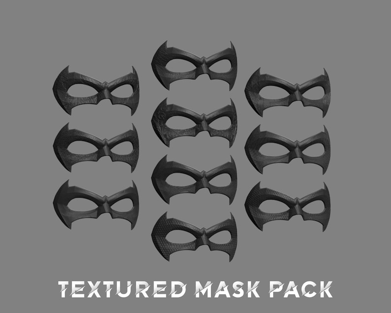 Textured Mask Pack 3D Files - Etsy