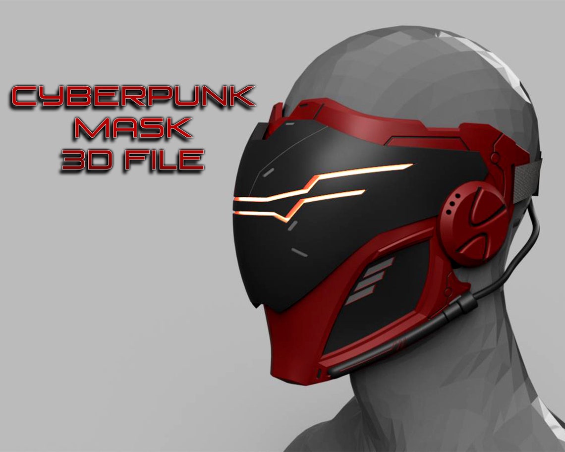 Cyberpunk Mask 3D File - Etsy