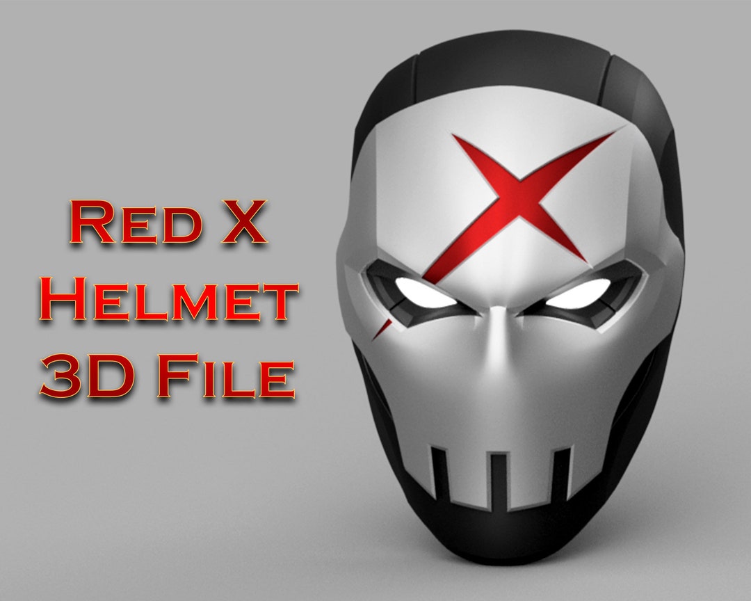 Red X Helmet 3D File - Etsy