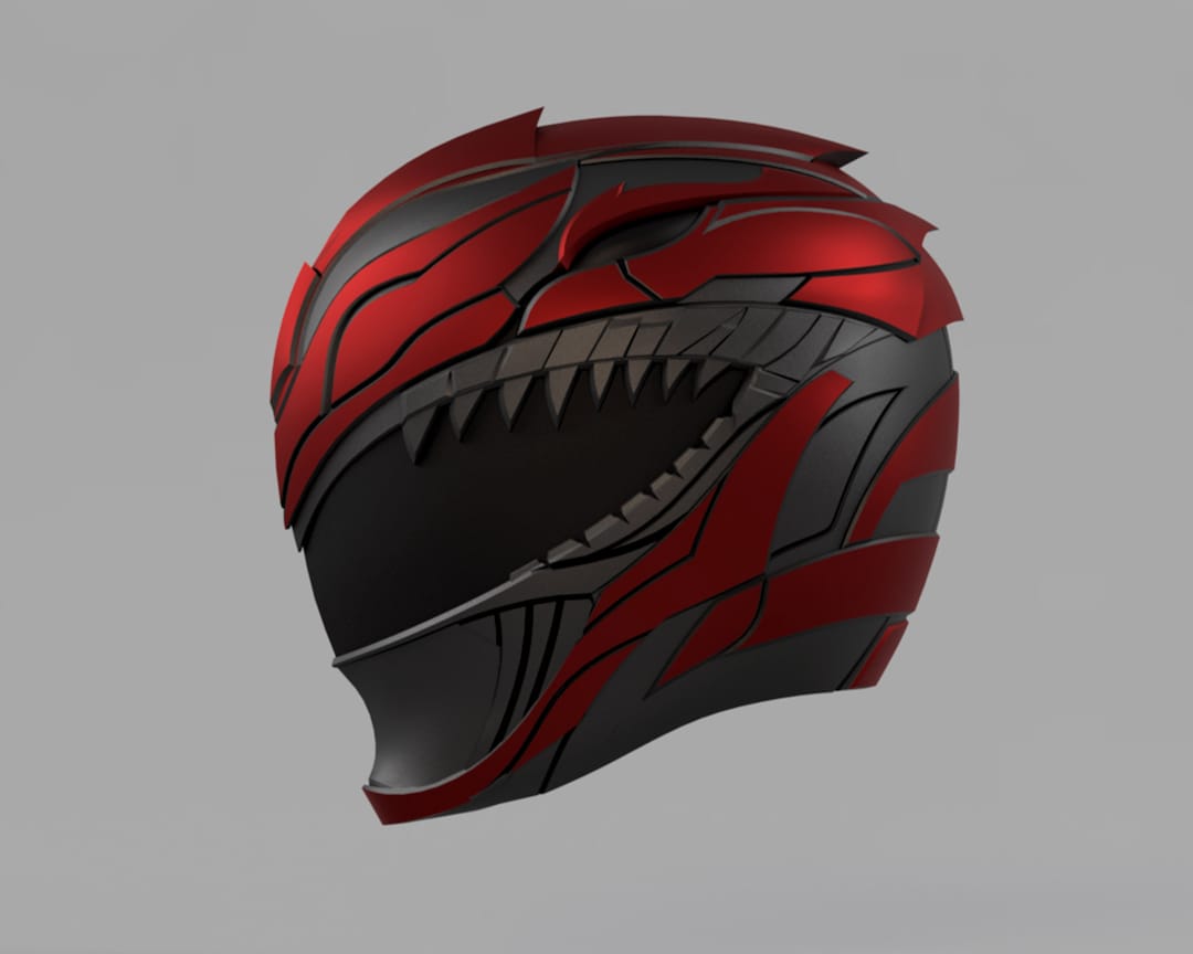The Crimson Knight, Red Ranger Helmet 3D Files - Etsy