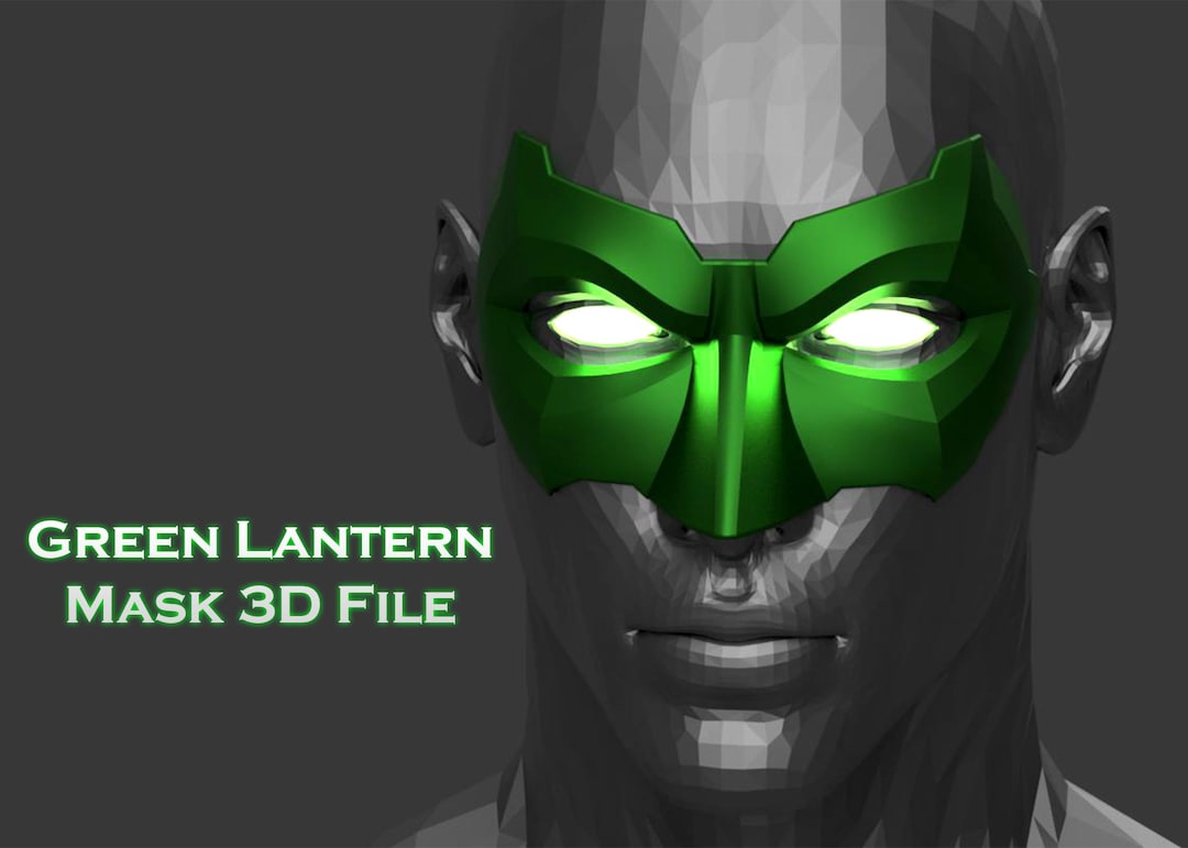 Green Lantern Mask 3D File - Etsy