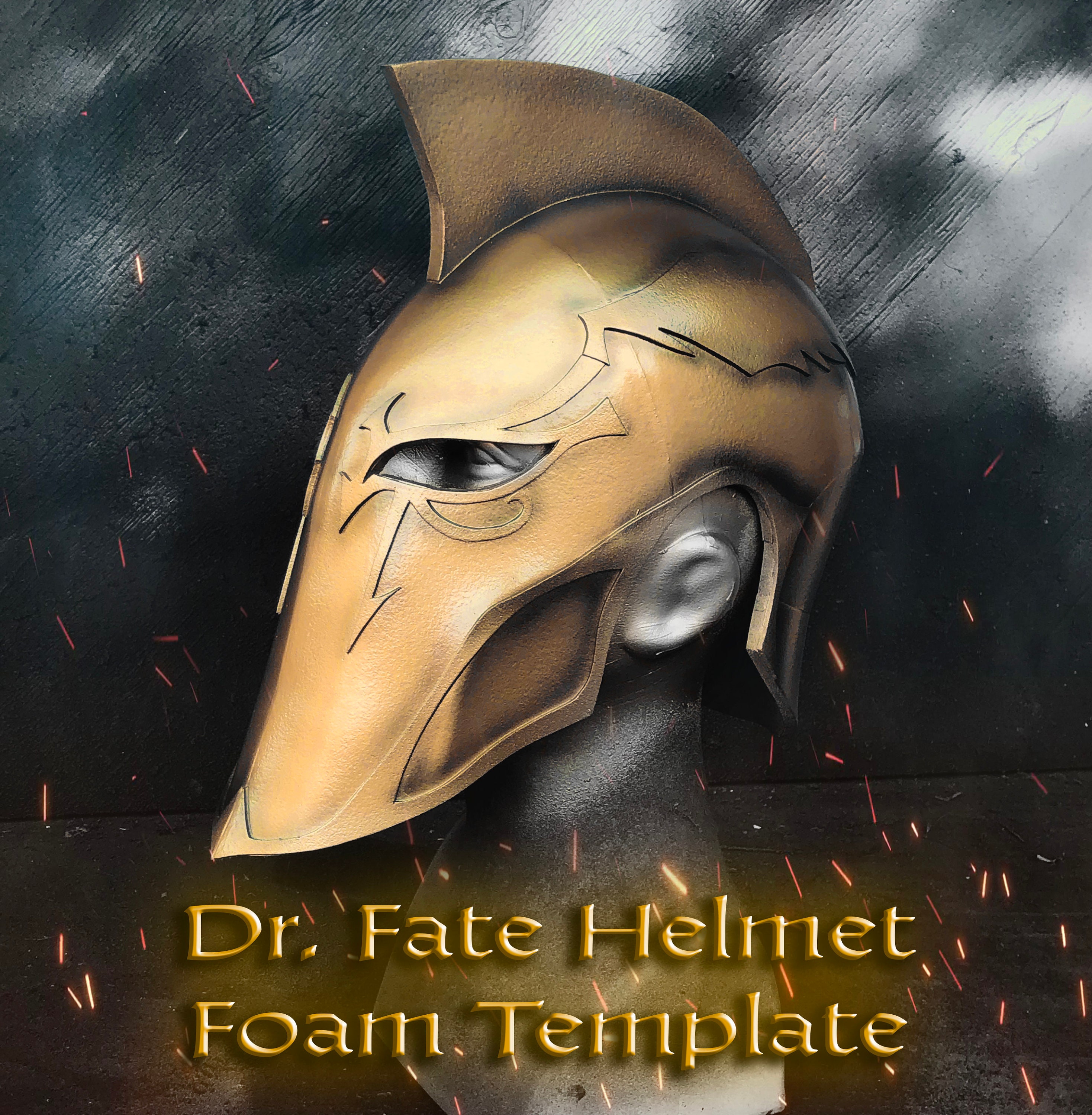 Dr Fate Helmet Foam Template Etsy