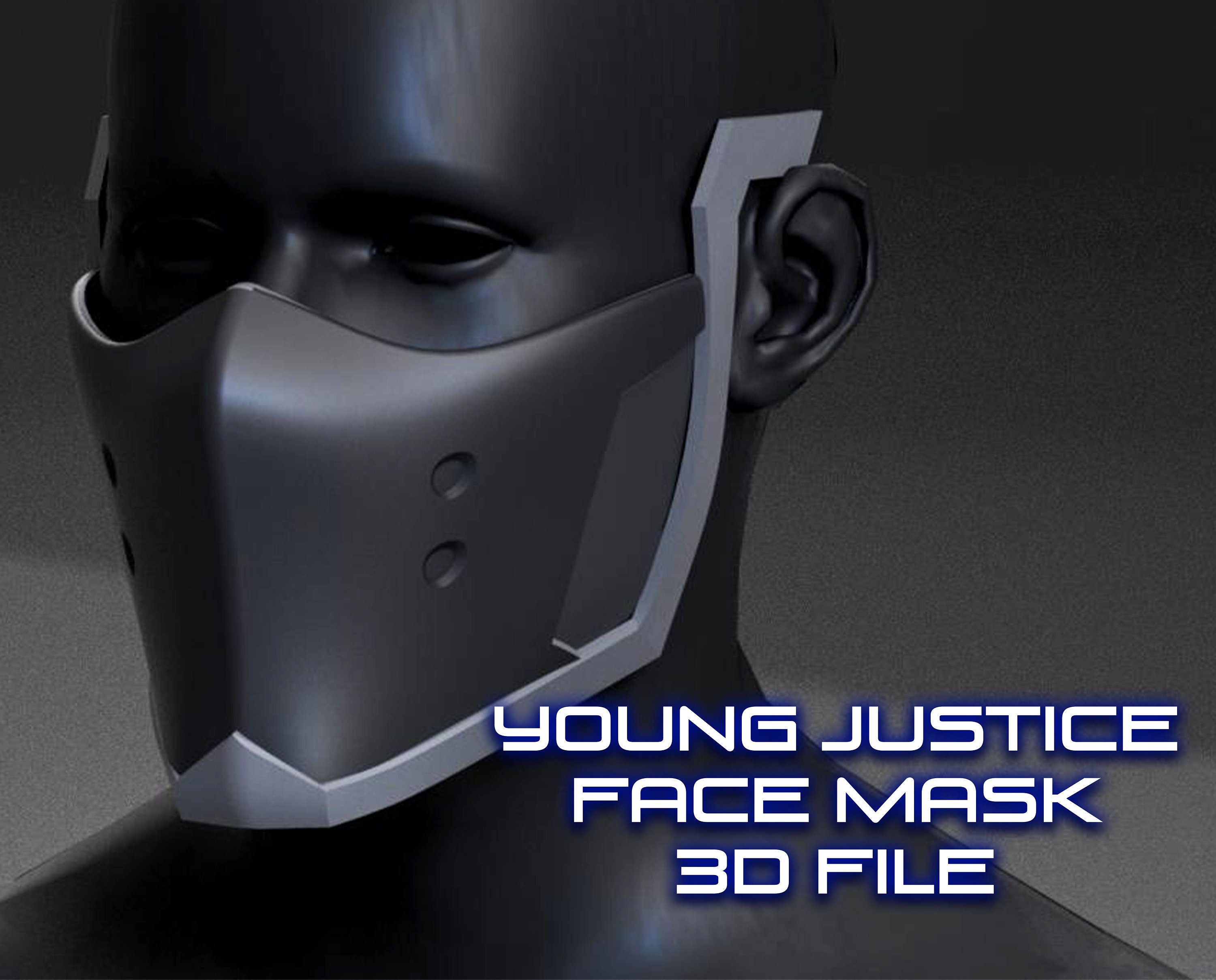 Young Justice Face Mask 3D File | Etsy