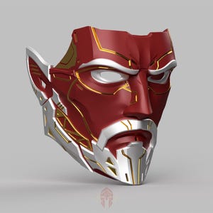 The Cyber Wolf Mask 3D File - Etsy
