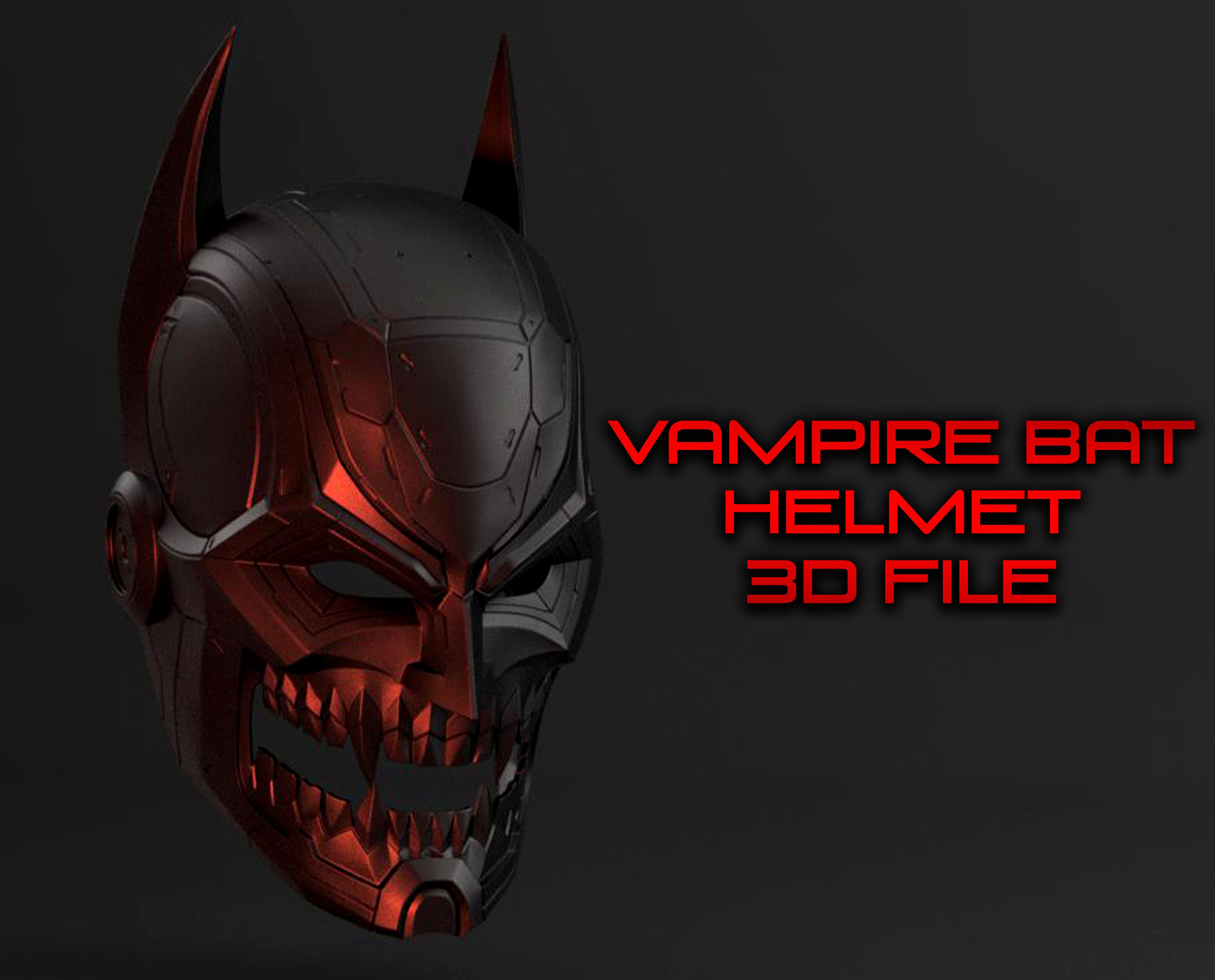 Vampire Bat Helmet 3D File - Etsy