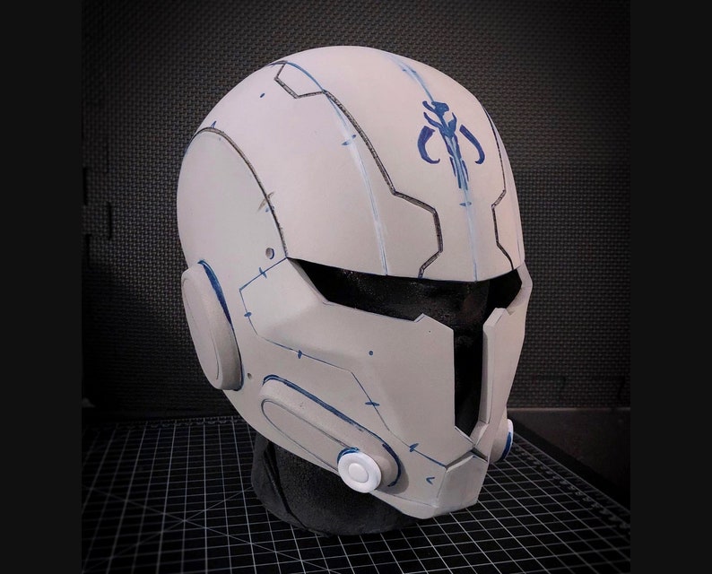 Mandalorian Style Foam Helmet Template Etsy