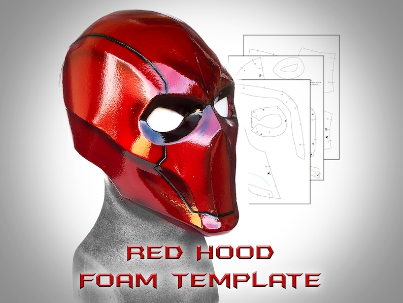 Red Hood Helmet Foam Template - Etsy