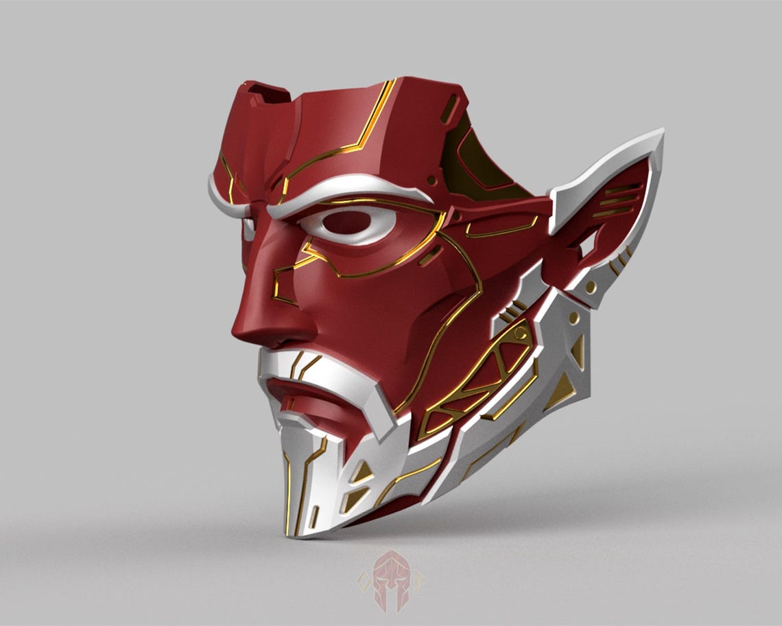 The Cyber Wolf Mask 3D File - Etsy