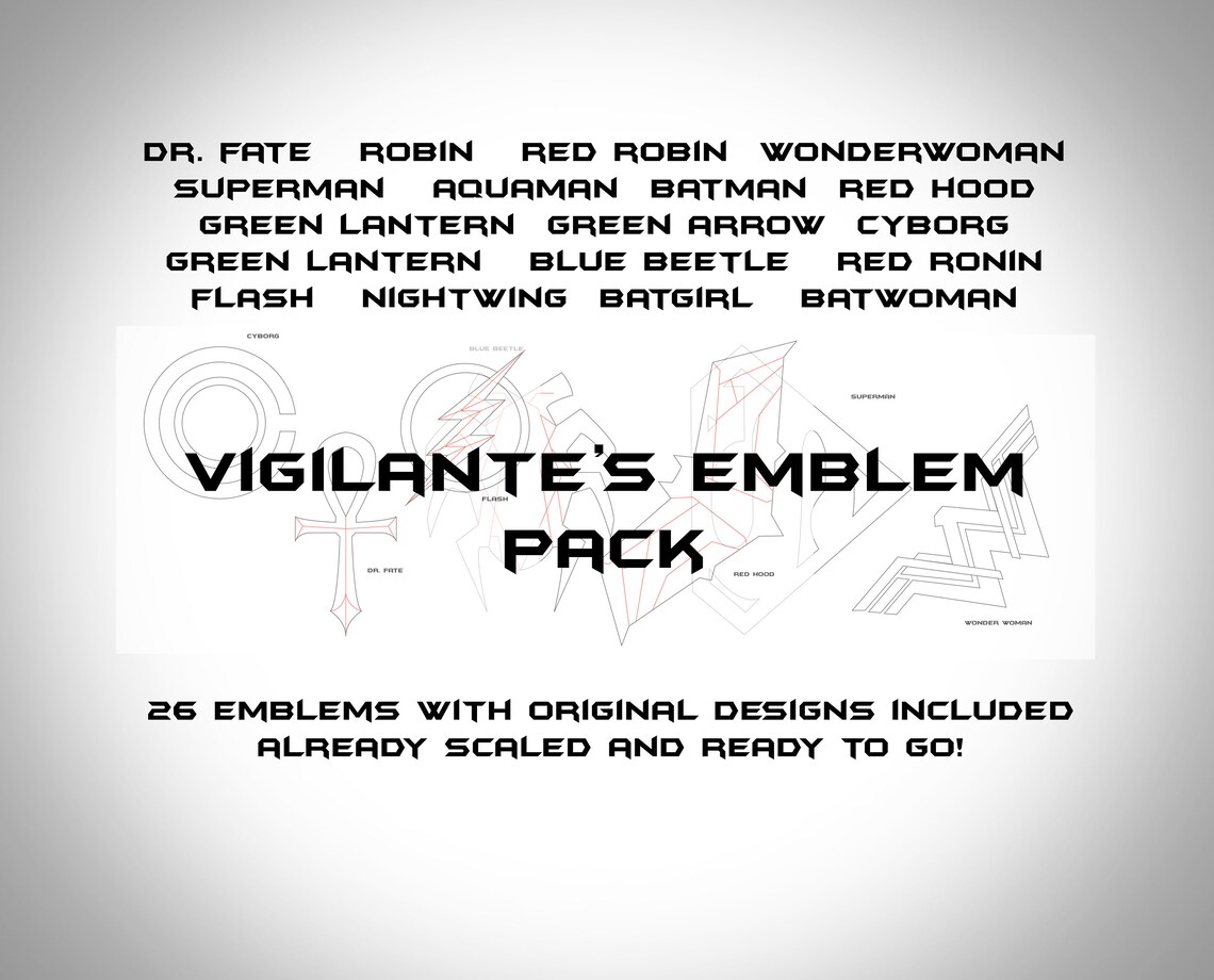 Vigilante's Emblem Pack - Etsy