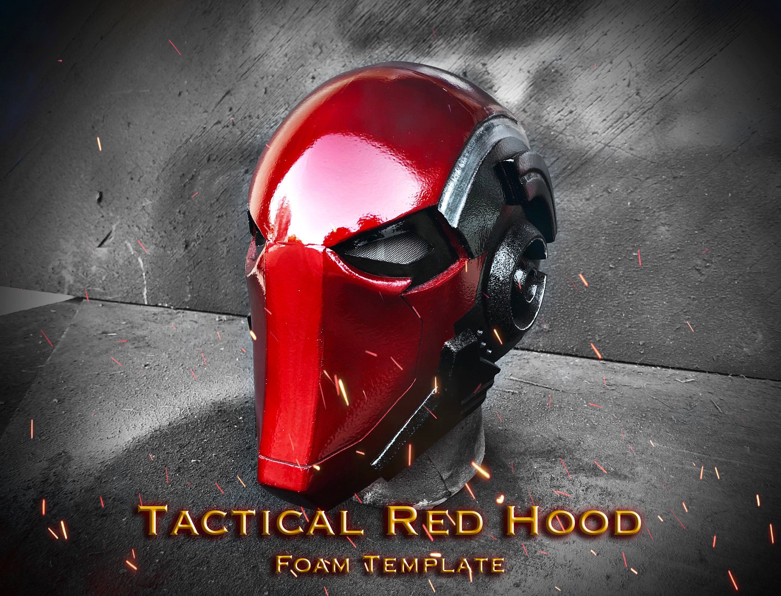 Tactical Red Hood Helmet Foam Template | Etsy