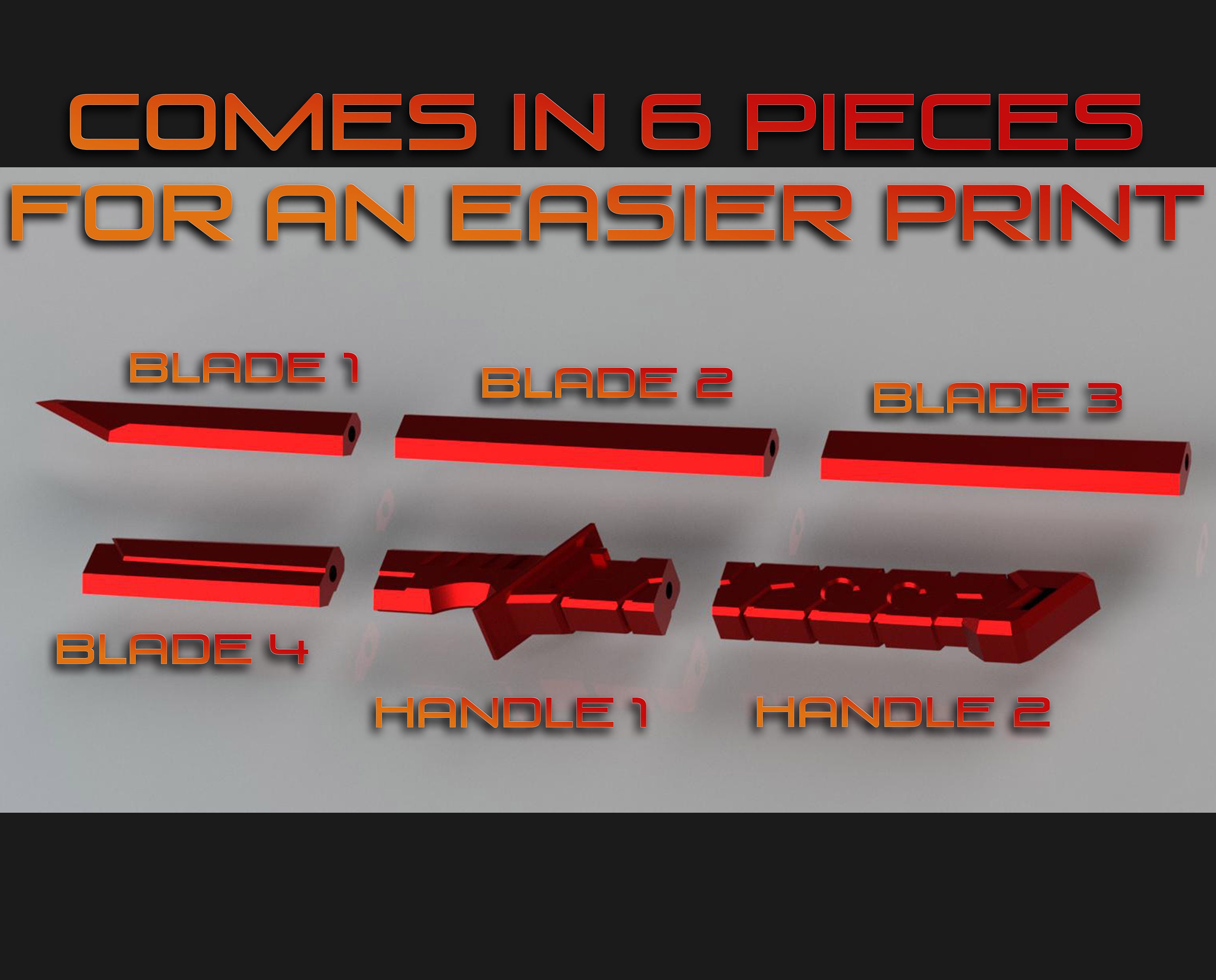 Red Ronin Sword 3D Print File - Etsy