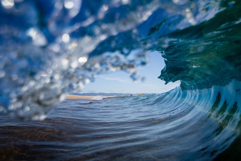 Ocean Wave Photography Print Ocean Wave Hawaiian Beach Print | Etsy
