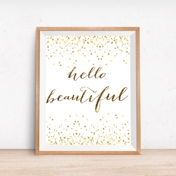 Hello Gold Quote - Etsy