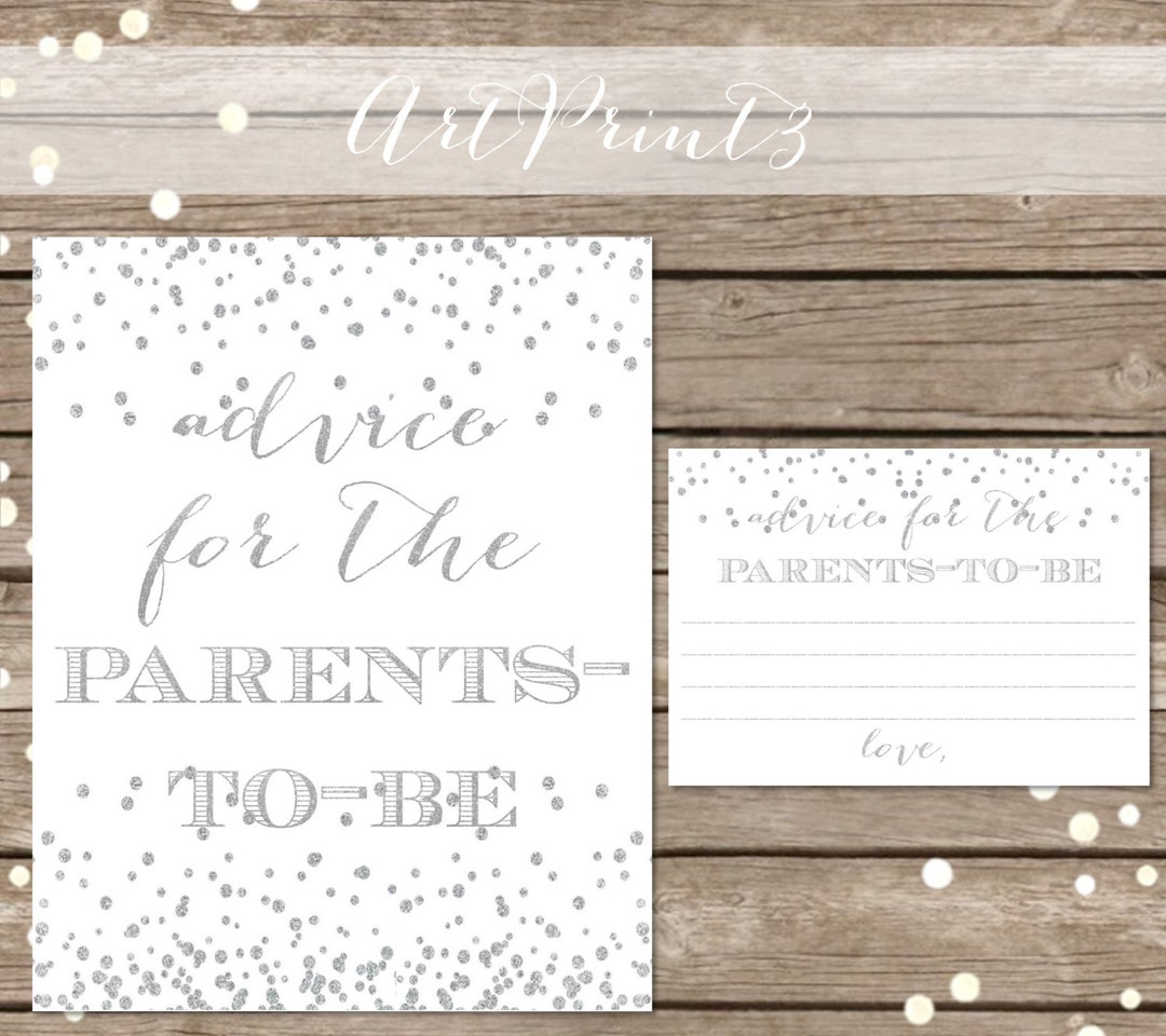 Advice for the Parents-to-be Printable Sign Baby Shower Table Decor ...