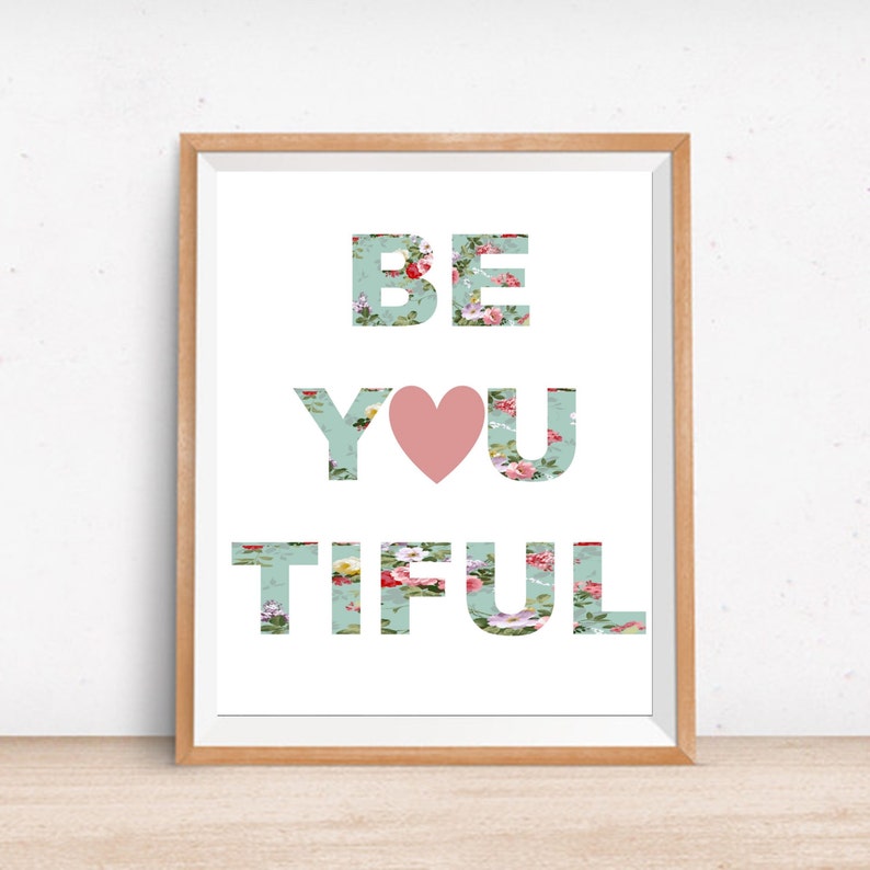 Be You Tiful Print Beautiful Print Be-you-tiful Vintage - Etsy