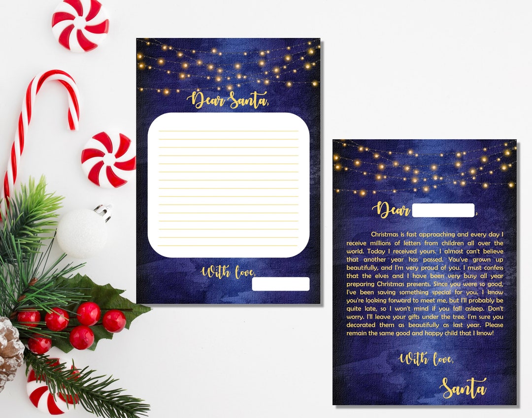 Santa Christmas Letter Printable, Reply From Santa Printable, Santa ...