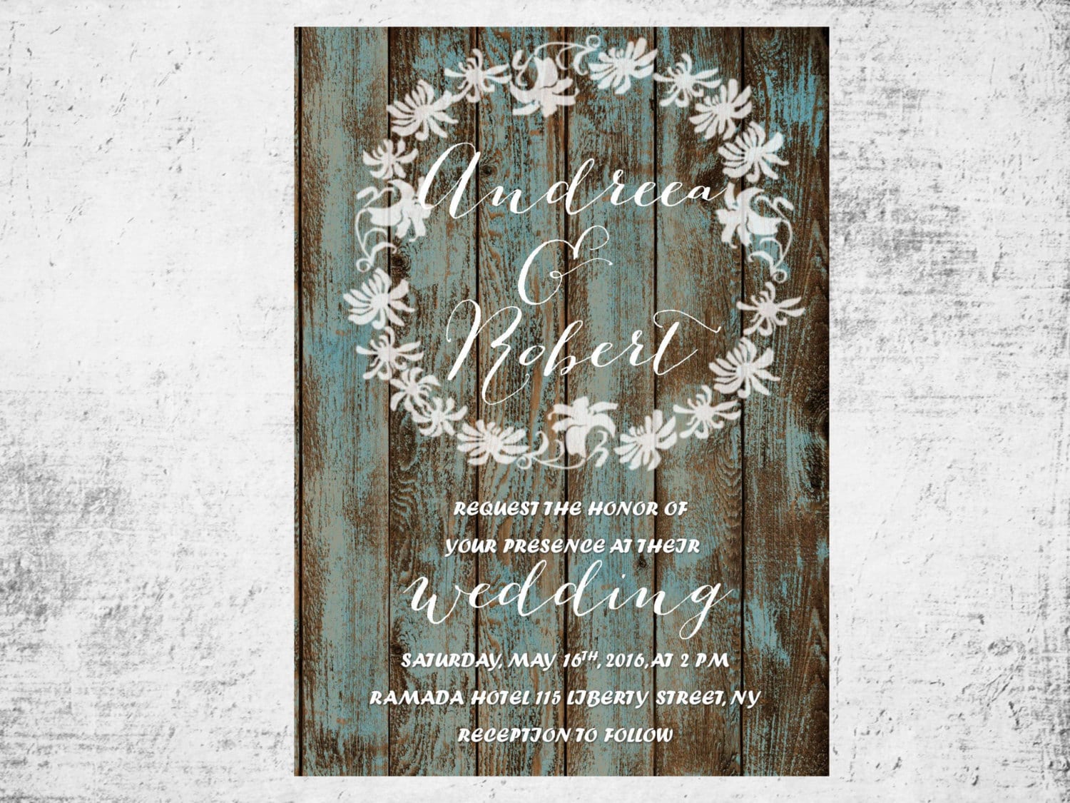 Rustic Wedding Invitation Printable Printable Wedding - Etsy