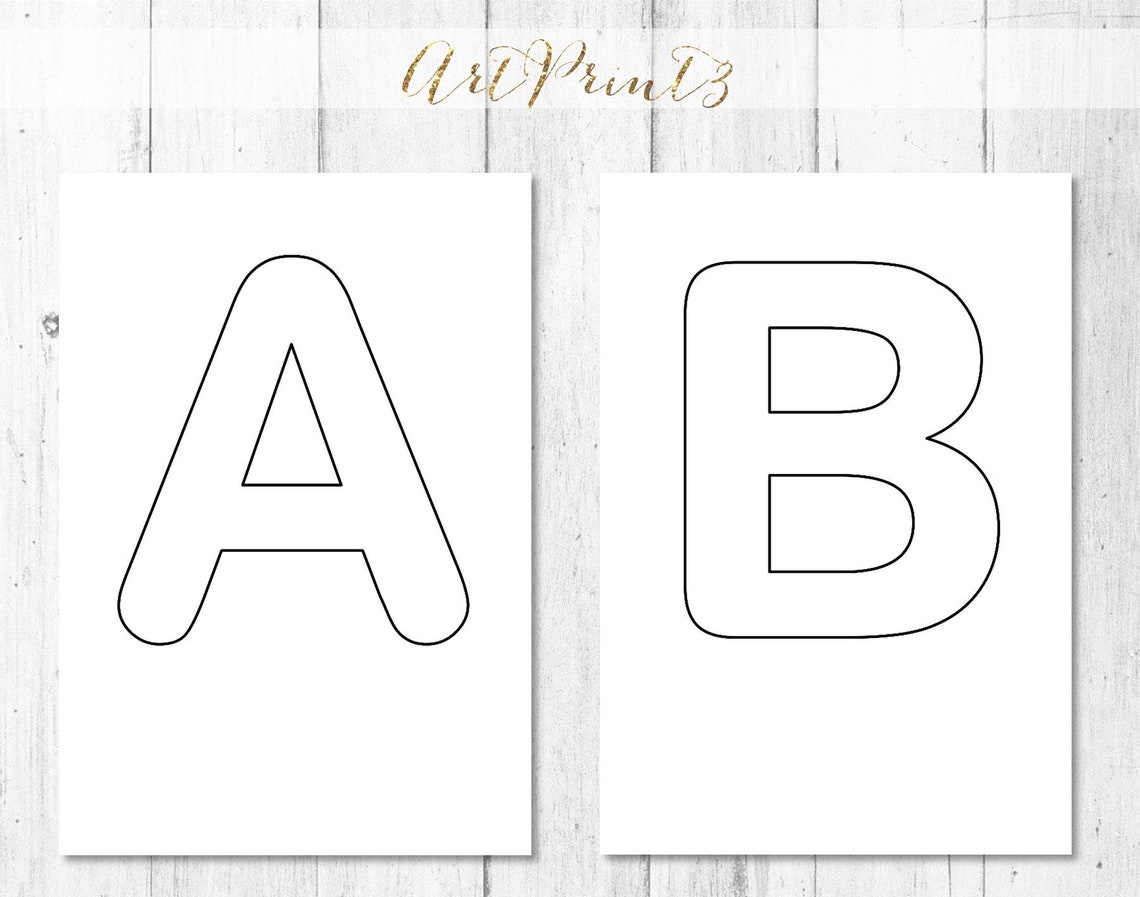 ABC Uppercase Letters, Alphabet Letters for Crafts, Coloring Alphabet ...