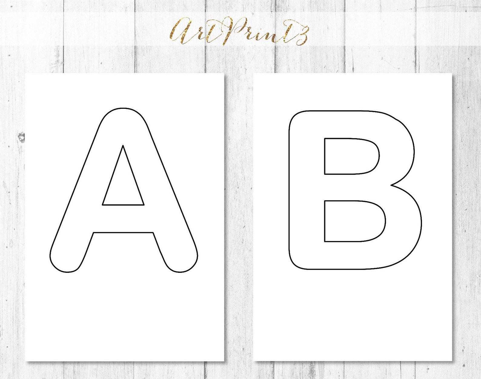 ABC Uppercase Letters, Alphabet Letters for Crafts, Coloring Alphabet ...