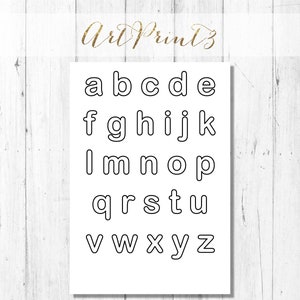 ABC Lowercase Letters, Alphabet Letters for Crafts, Coloring Alphabet ...