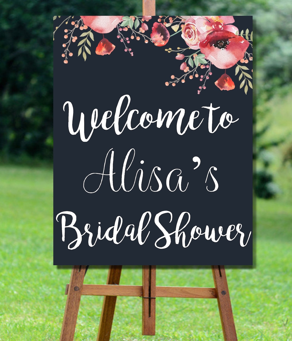 Bridal Shower Welcome Sign Bridal Shower Sign Floral Bridal | Etsy
