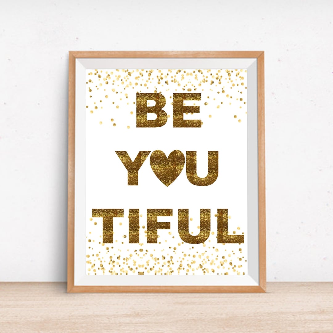 Be You Tiful Print, Beautiful Print, Be-you-tiful, Vintage Flowers ...